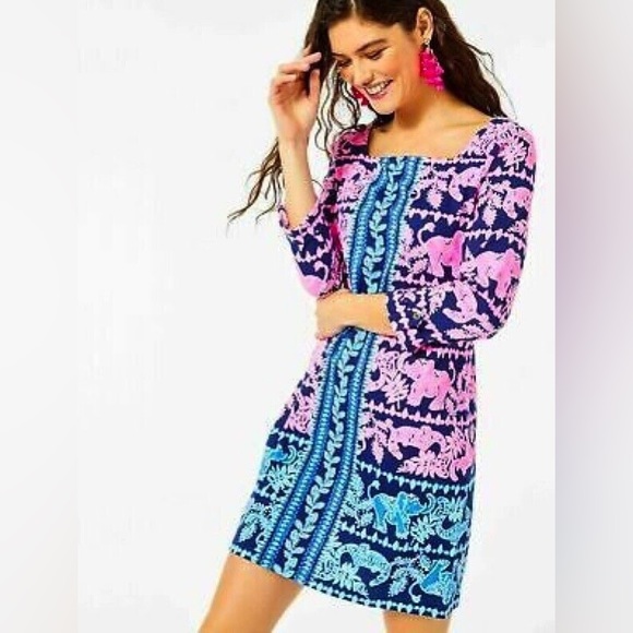 Lilly Pulitzer | Dresses | Lilly Pulitzer Bailee High Tide Engineered ...